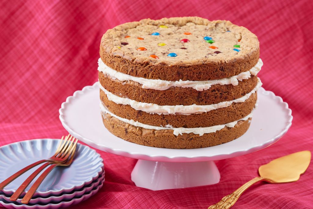 Chocolate Chip Cookie Cake Recipe (4 Layers!)