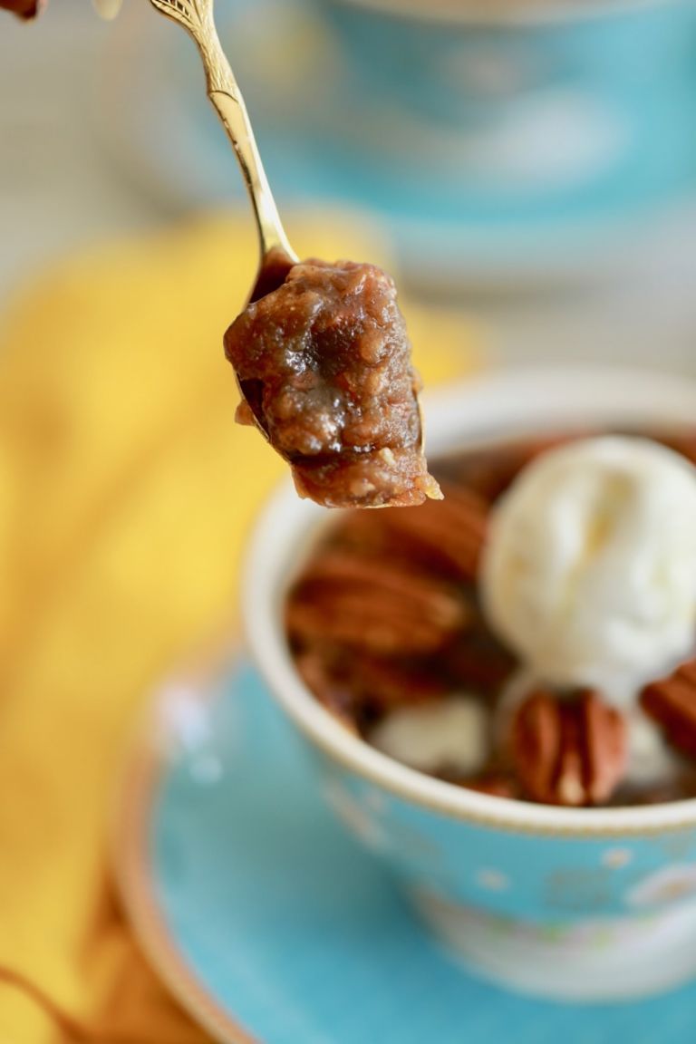 Microwave Mug Pecan Pie - Gemma’s Bigger Bolder Baking