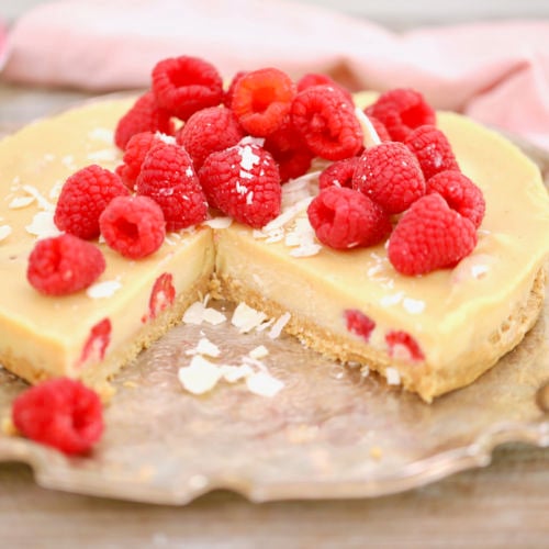 No-Bake White Chocolate Raspberry Pie - Gemma’s Bigger Bolder Baking