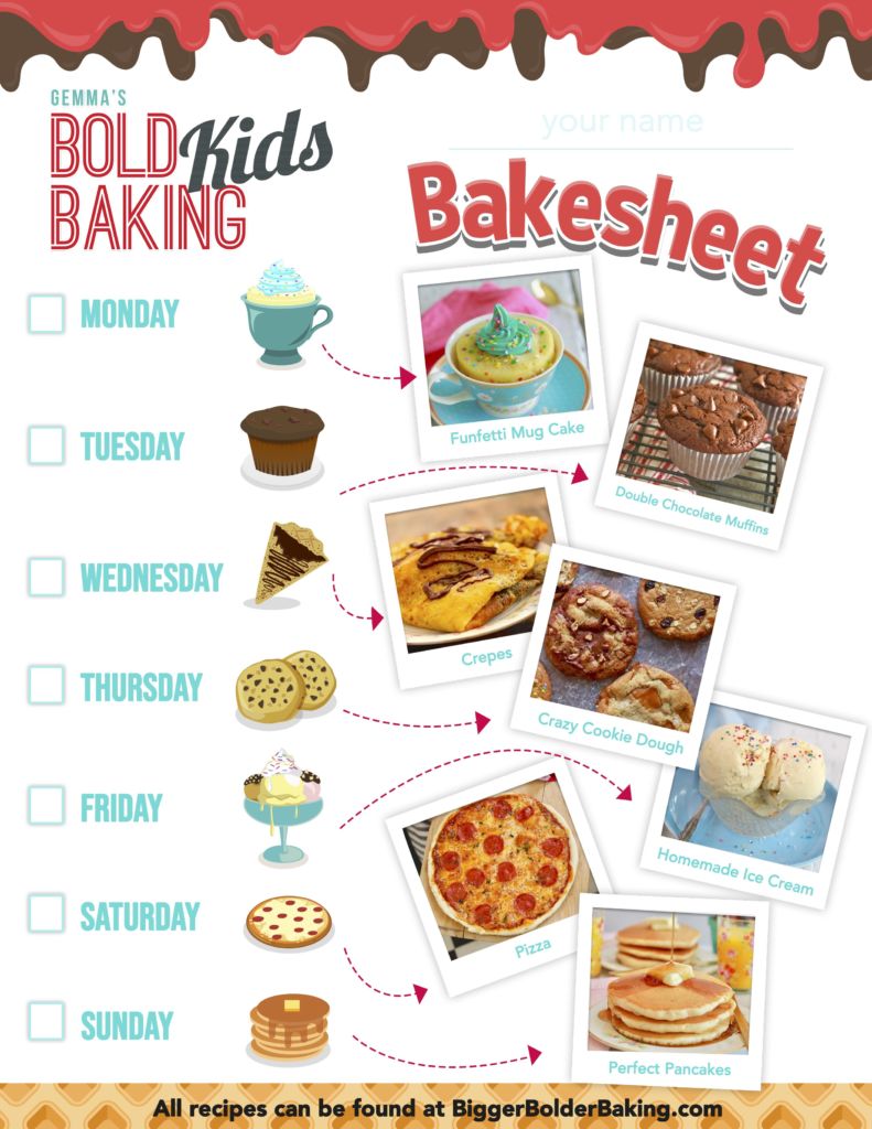 Fun Kids Baking Activities w Free Worksheet Bigger Bolder Baking