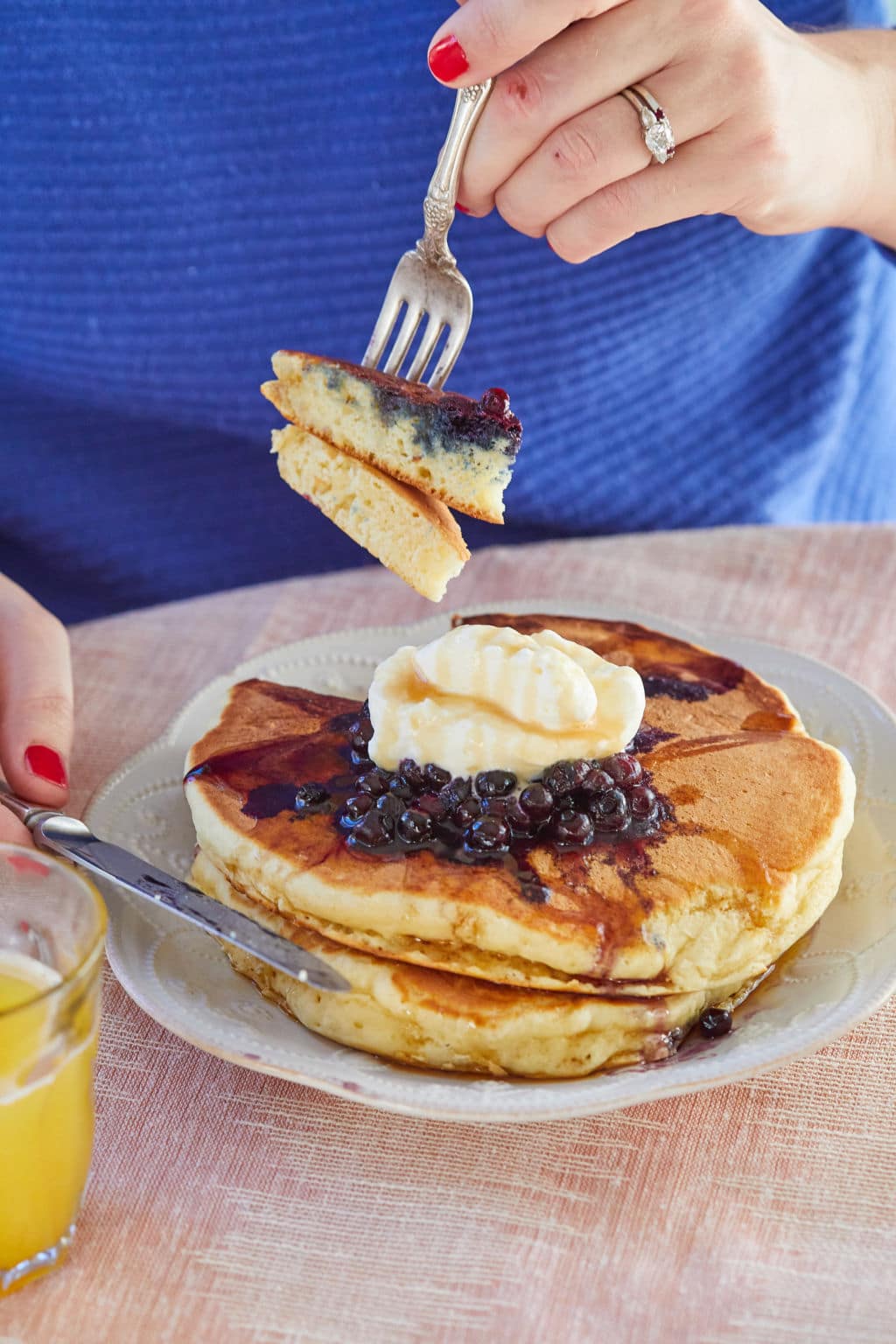 Single-Serving Fluffy Pancakes | Bigger Bolder Baking