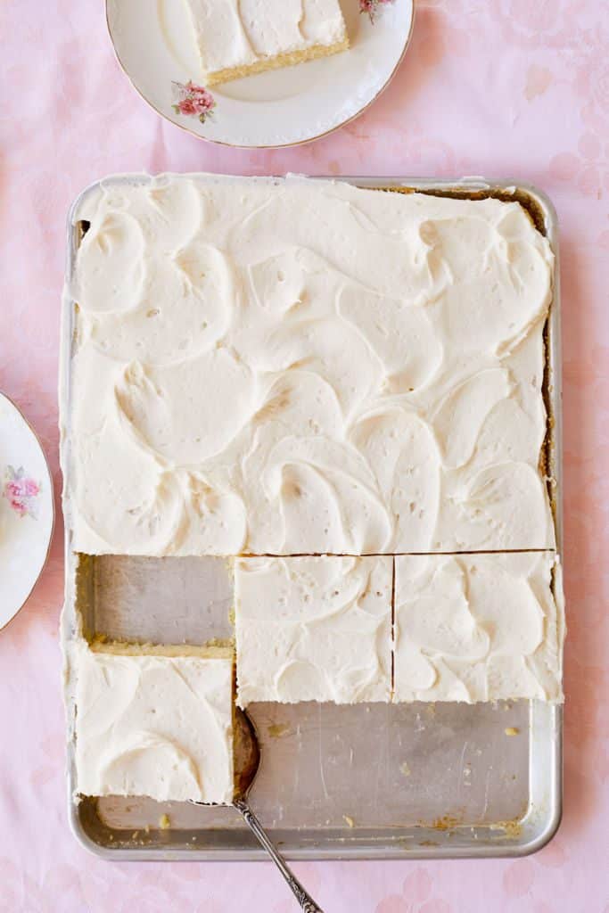 Simple Vanilla Sheet Cake - Gemma’s Bigger Bolder Baking