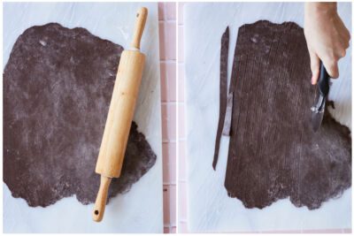 Chocolate Pasta With Hazelnut Sauce - Bigger Bolder Baking