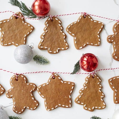 Festive Gingerbread Cookie Garland DIY - Gemma’s Bigger Bolder Baking