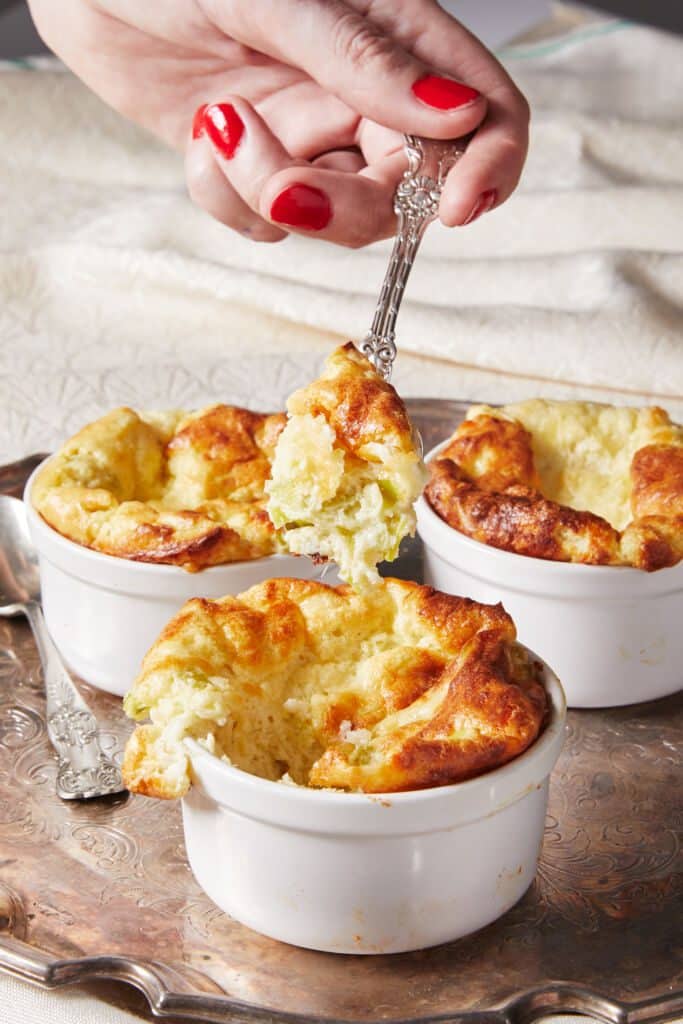 Savory Leek and Gruyere Soufflé Recipe - Gemma’s Bigger Bolder Baking