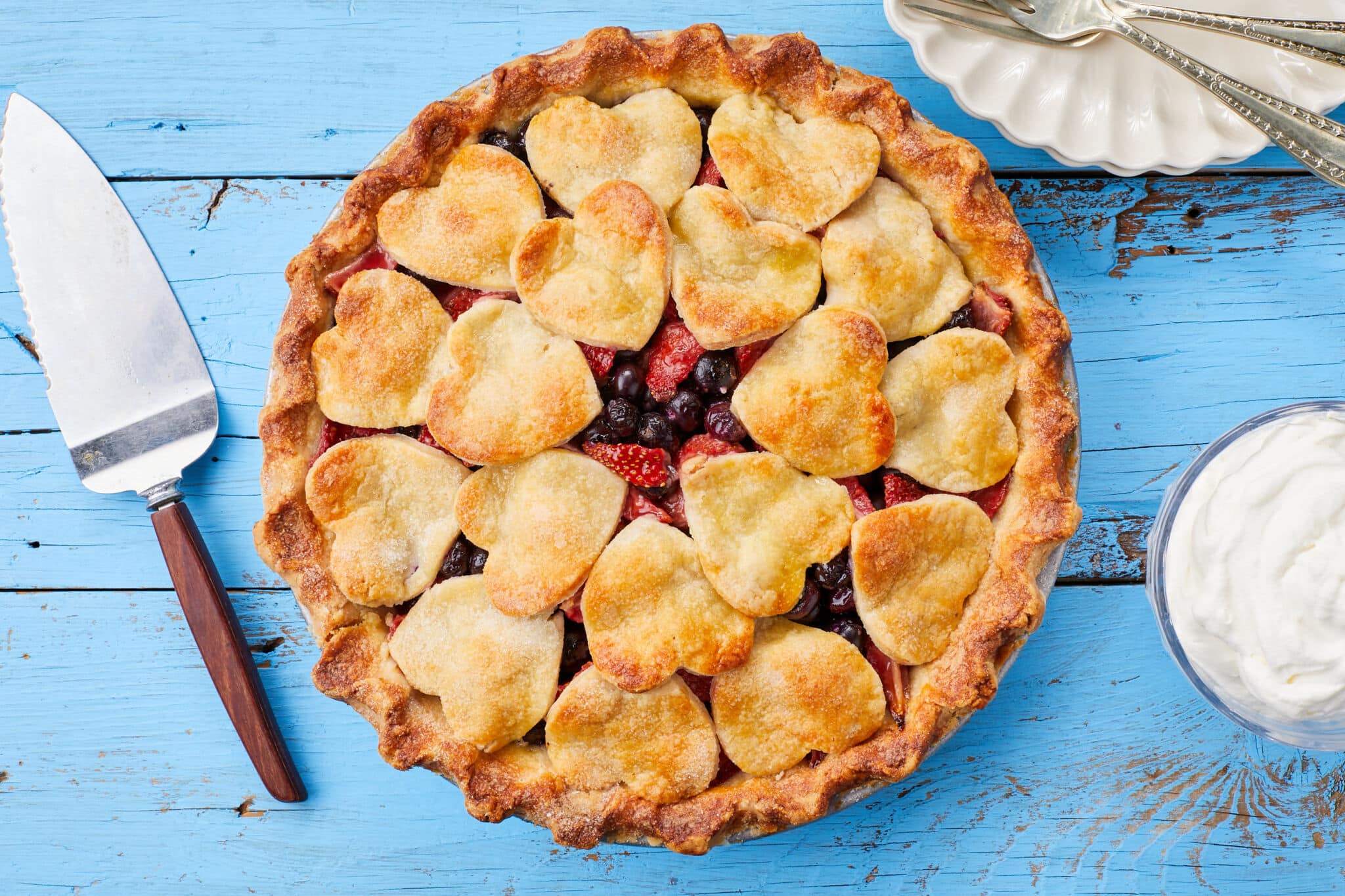 Fresh Blueberry Strawberry Pie Recipe - Gemma’s Bigger Bolder Baking
