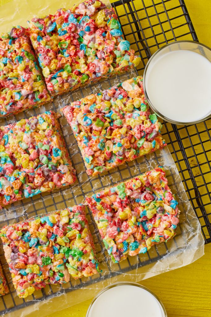Fruity Pebbles Rice Krispie Treats - Gemma’s Bigger Bolder Baking